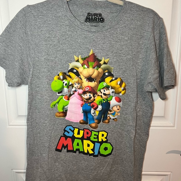 Nintendo | Shirts & Tops | Nintendo Super Mario Gray Tshirt | Poshmark